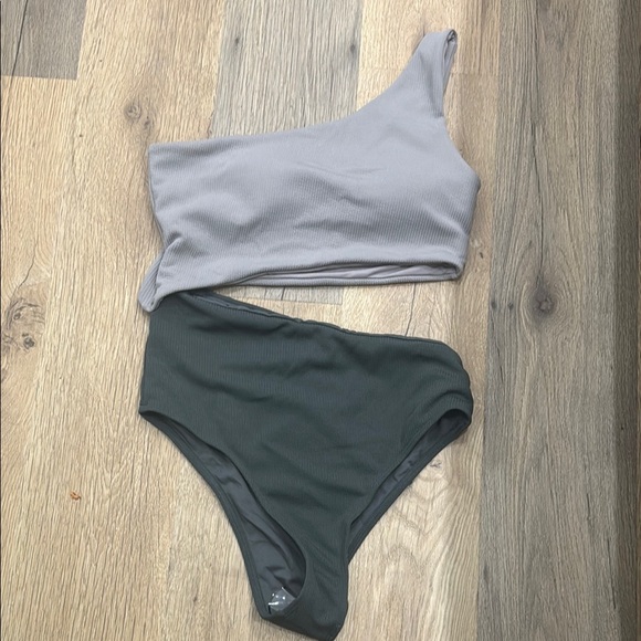 Swim | Oneshoulder One Piece Swimsuit In Gray | Poshmark